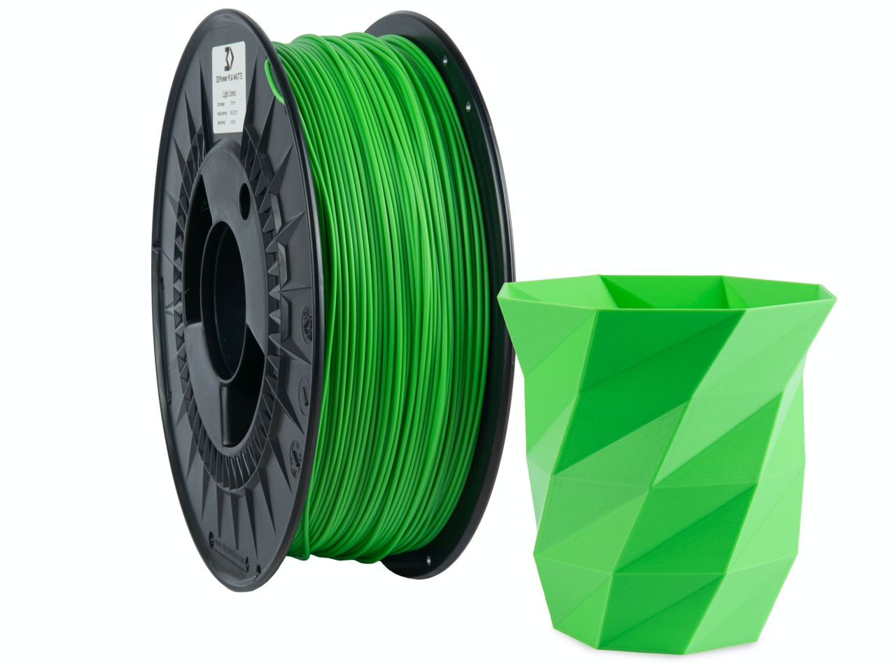 Filament 3DPower PLA MATTE 1.75mm Light Green 1kg Light Green ...