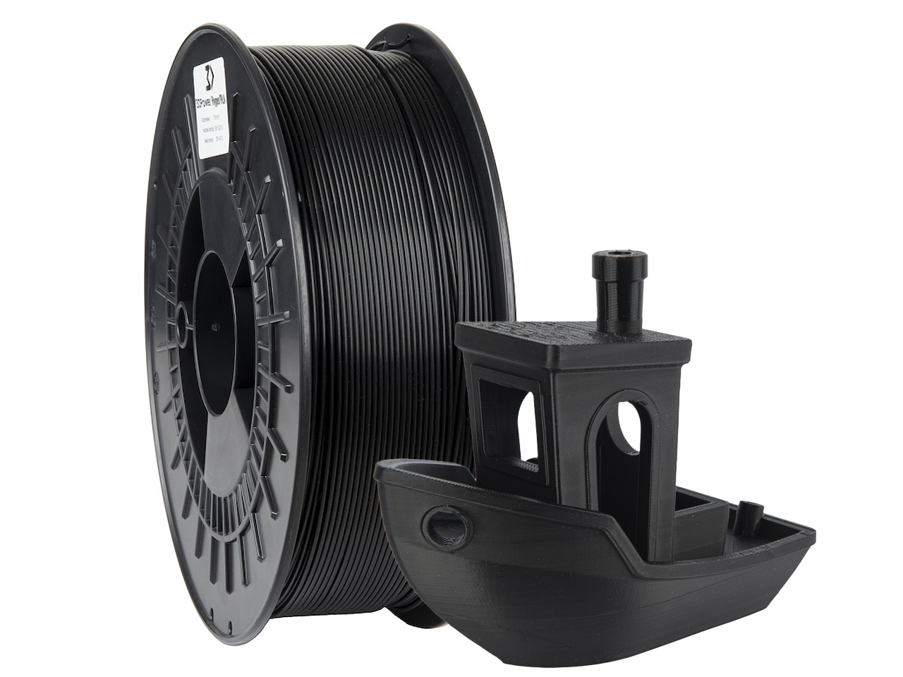 Filament 3DPower Hyper Speed PLA 1.75mm Ink Black (ca. RAL 9017) 1kg ...