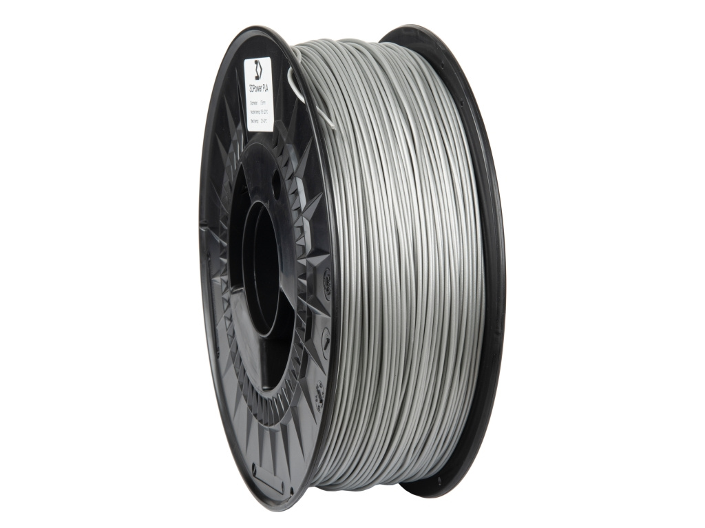 Filament 3DPower Basic PLA 1.75mm Silver 1kg Silver | Filaments \ PLA \ Basic PLA | – 3DPower ...