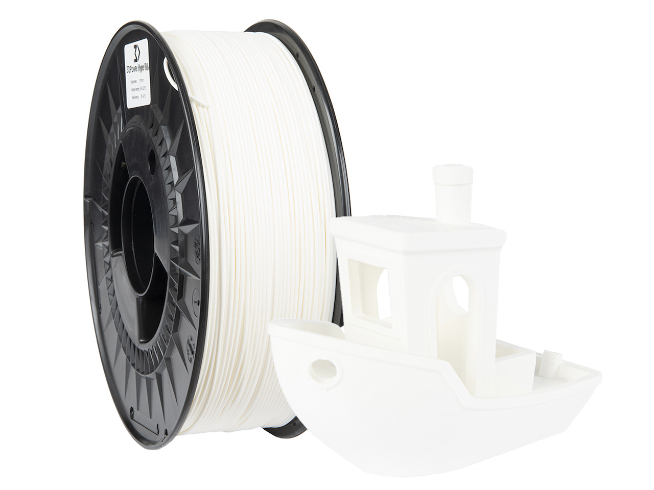 Filament 3DPower Hyper Speed PLA 1.75mm Pure White (ca. RAL 9003) 1kg ...